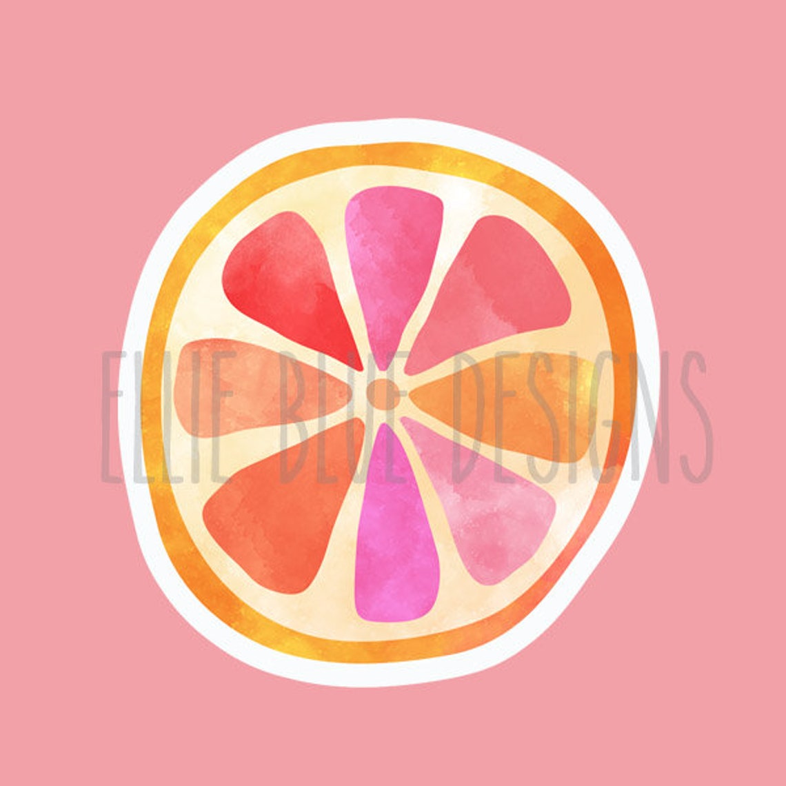 Orange Slice Sticker - Orange Sticker - Laptop Sticker - Waterproof ...