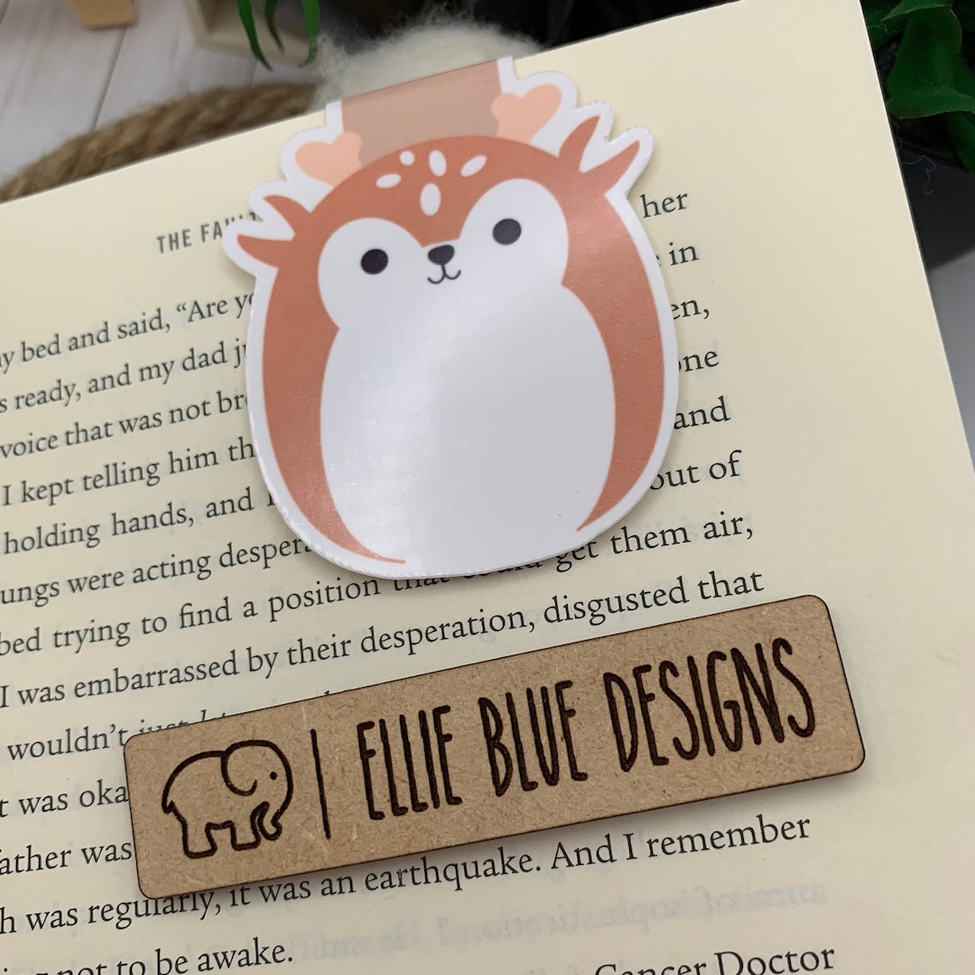 Squishmallow Deer Bookmark, Magnetic Bookmark, Planner Reading ...