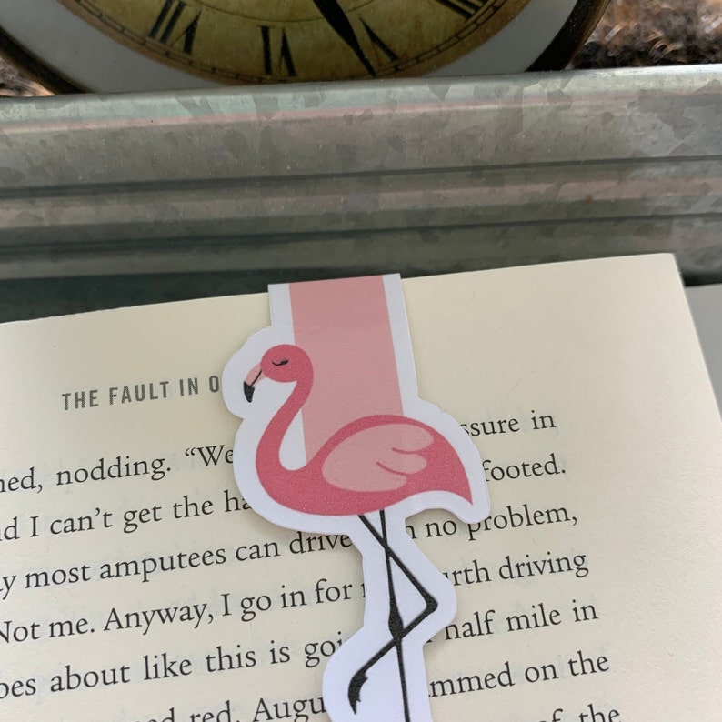 Flamingo Bookmark Magnetic Bookmark Planner Reading - Etsy