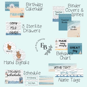 Modern Ocean Surf Classroom Decor Bundle | Ocean Inspired Classroom ...