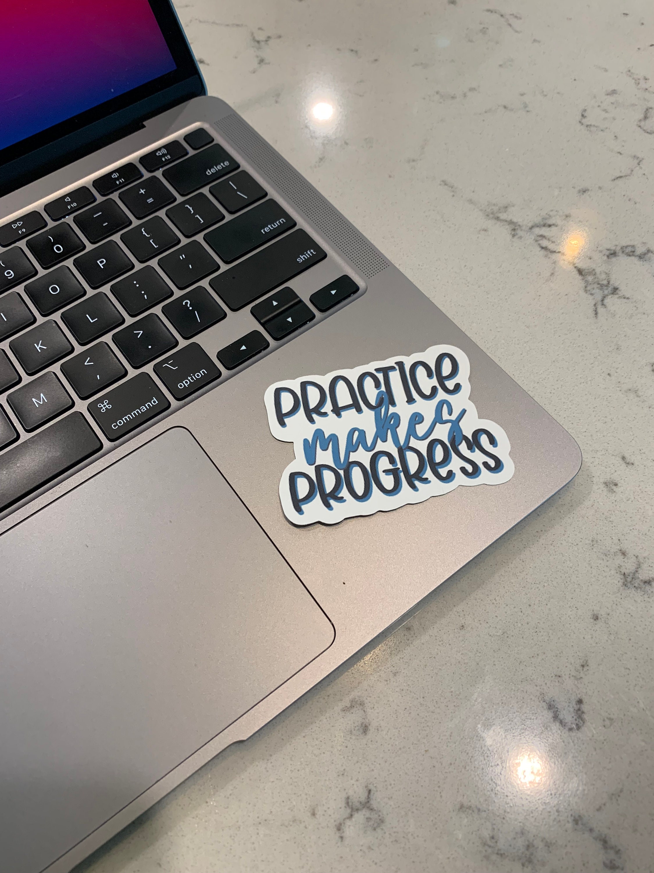 Practice Makes Progress Inspirational Sticker | Etsy