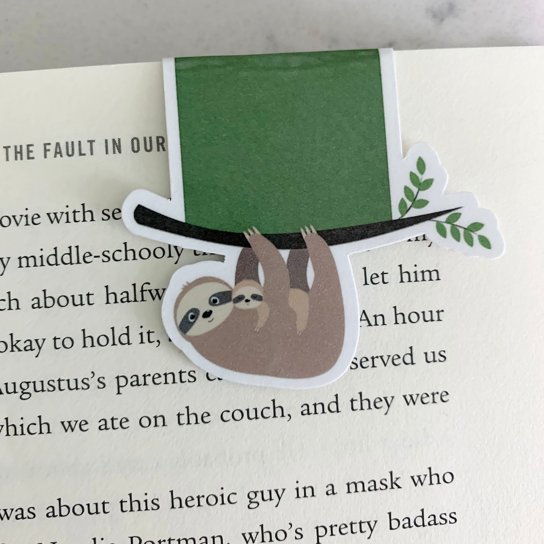 Sloth Magnetic Bookmark, Planner Reading Accessory, Birthday Gift ...