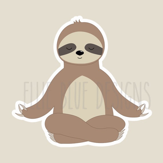 Sloth Sticker Vinyl Stickers Laptop Decal Sloth Gift Gift - Etsy