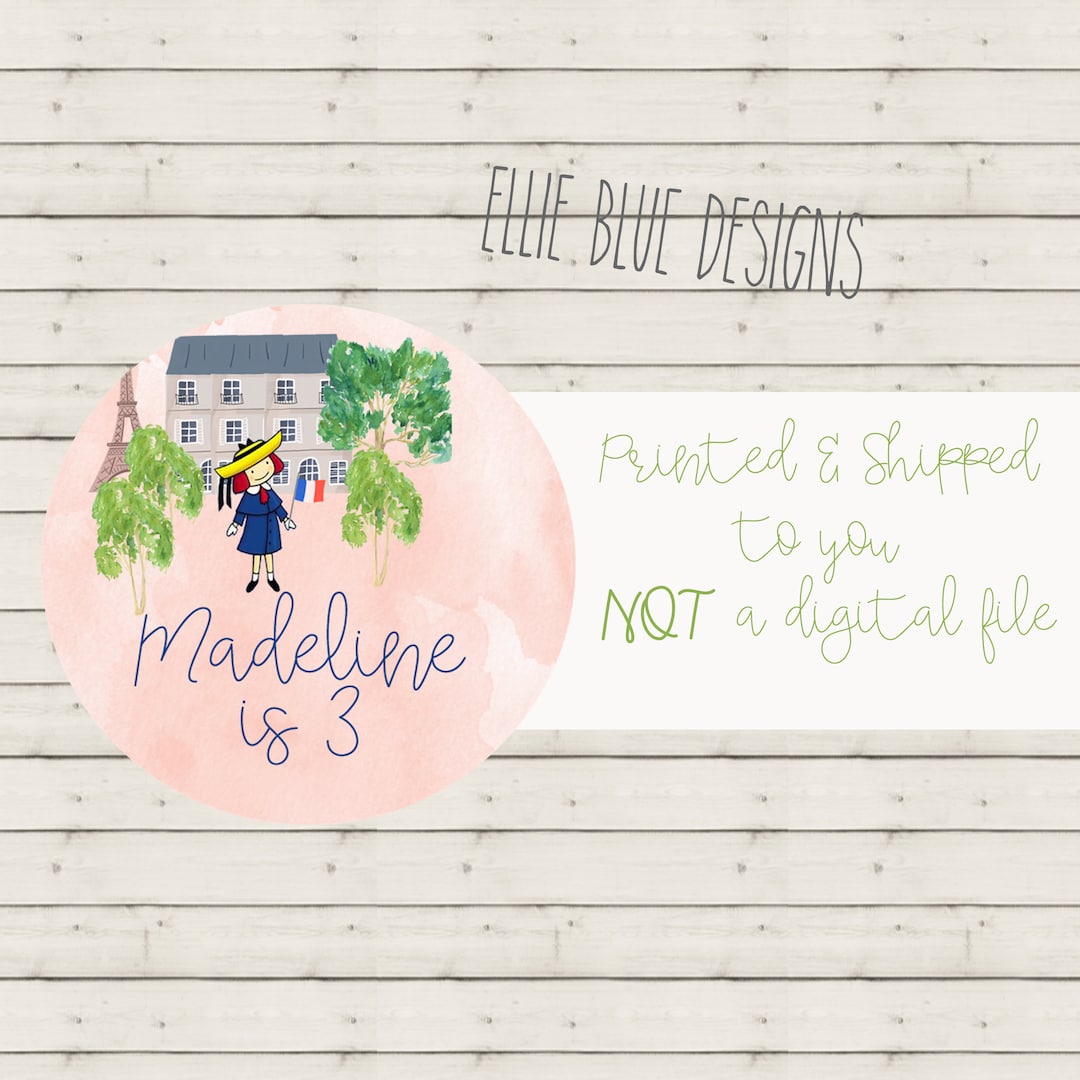 Madeline Birthday Party Stickers , Madeline Birthday Favor Tags ...