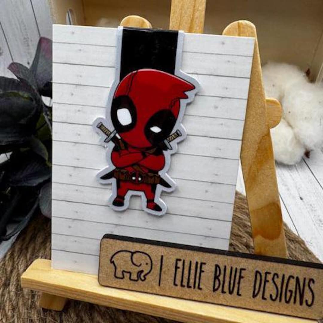 Deadpool Bookmark, Magnetic Bookmark, Planner Reading Accessory ...