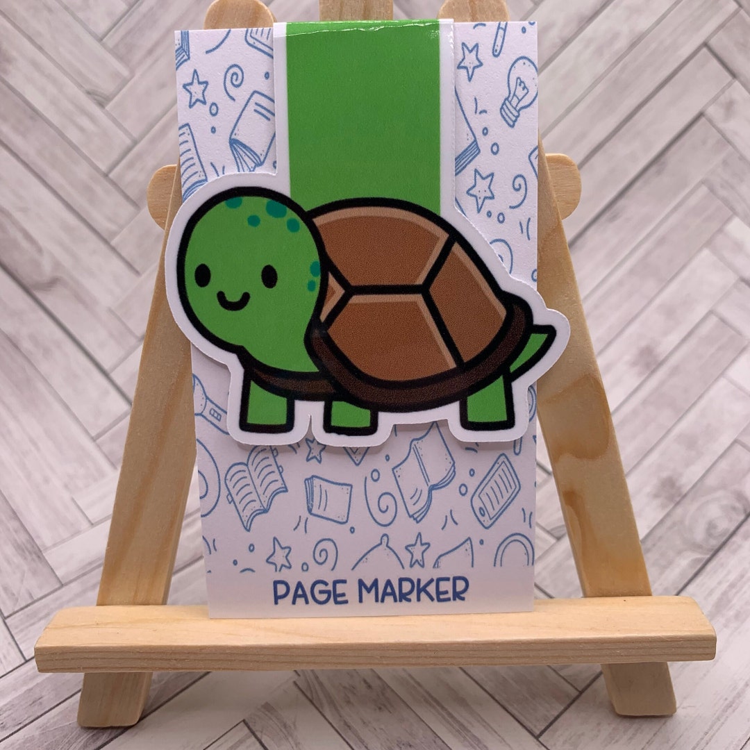 Turtle Bookmark, Kawaii Bookmark, Magnetic Bookmark, Planner Reading ...