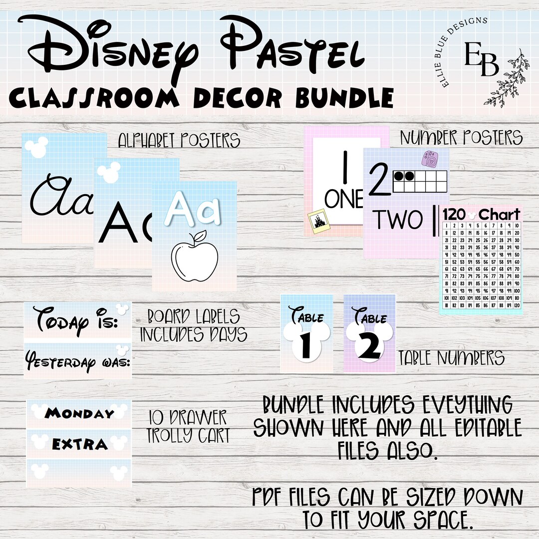 Pastel Vaporwave Classroom Decor Bundle | Mouse Inspired Classroom ...