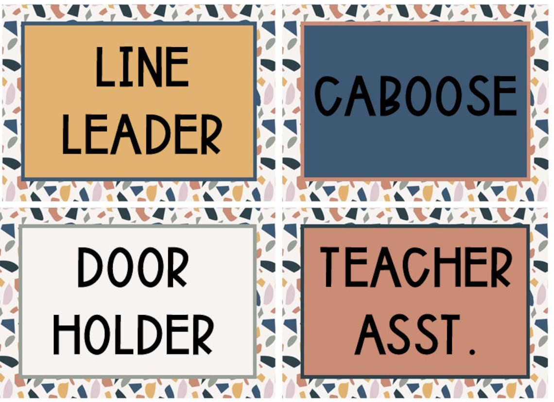 Modern Terrazzo Classroom Decor Bundle Boho Classroom - Etsy