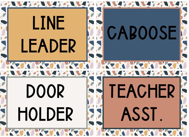 Modern Terrazzo Classroom Decor Bundle | Boho Classroom Decorations ...
