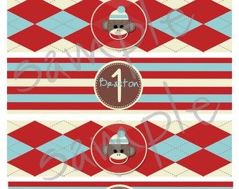 Sock Monkey Labels | Etsy