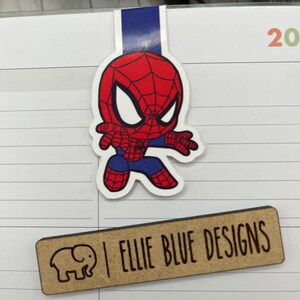 Cute Spiderman Bookmark, Magnetic Bookmark, Planner Reading Accessory ...