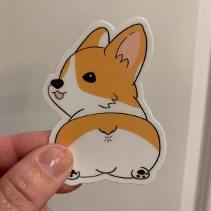 Corgi Butt Sticker, Cute Dog Sticker, Cute Corgi, Laptop Sticker Matte ...