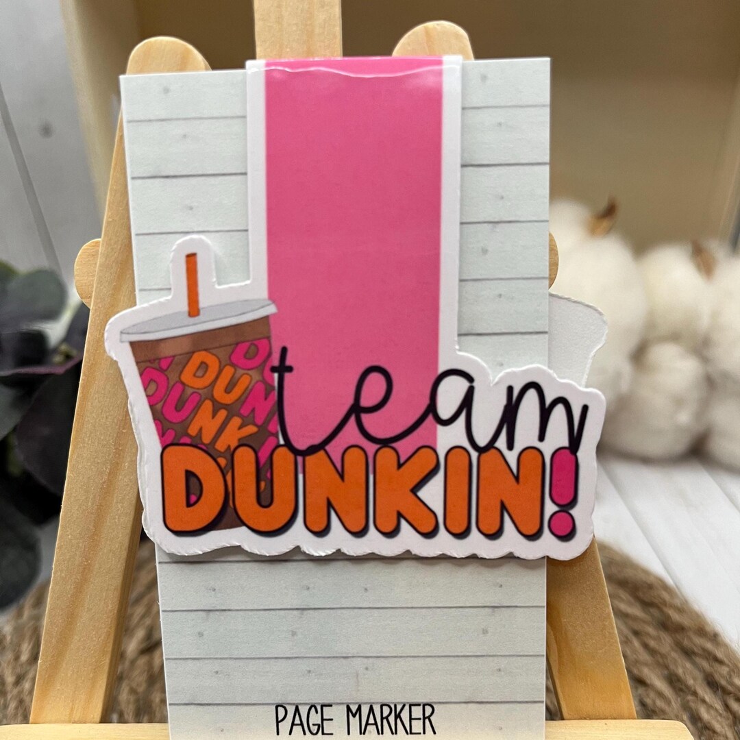 Team Dunkin, Magnetic Bookmark, Planner Reading Accessory, Stocking ...
