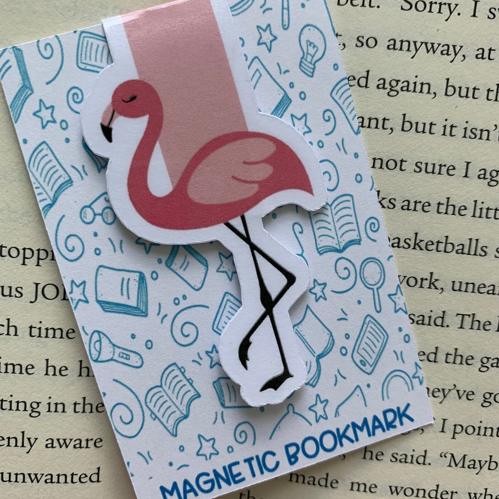 Flamingo Bookmark Magnetic Bookmark Planner Reading - Etsy