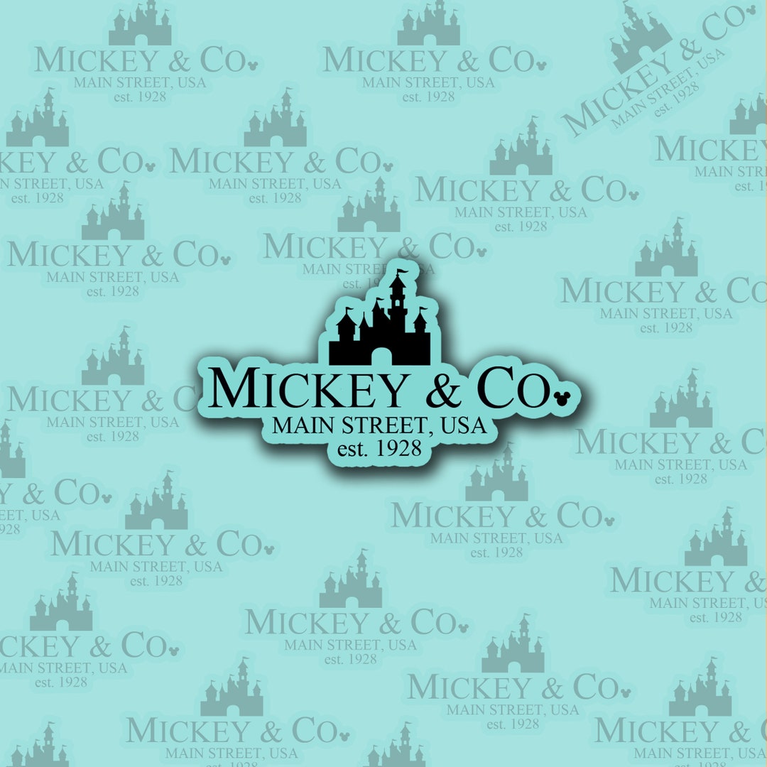 Mouse & Company Vinyl Sticker, Mickey Mouse Castle Laptop Sticker ...