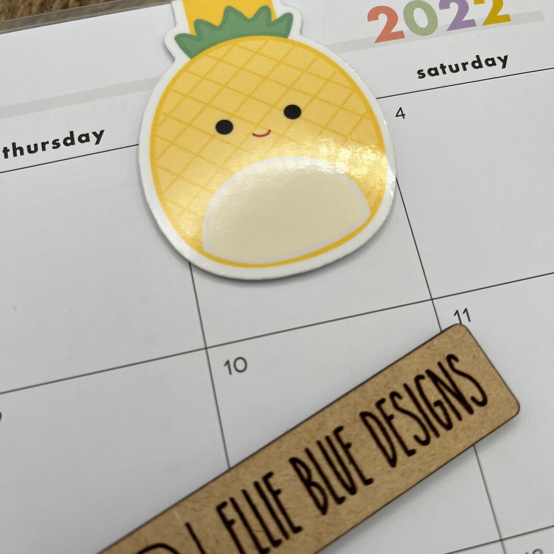 Squishmallow Pineapple Bookmark, Magnetic Bookmark, Planner Reading ...