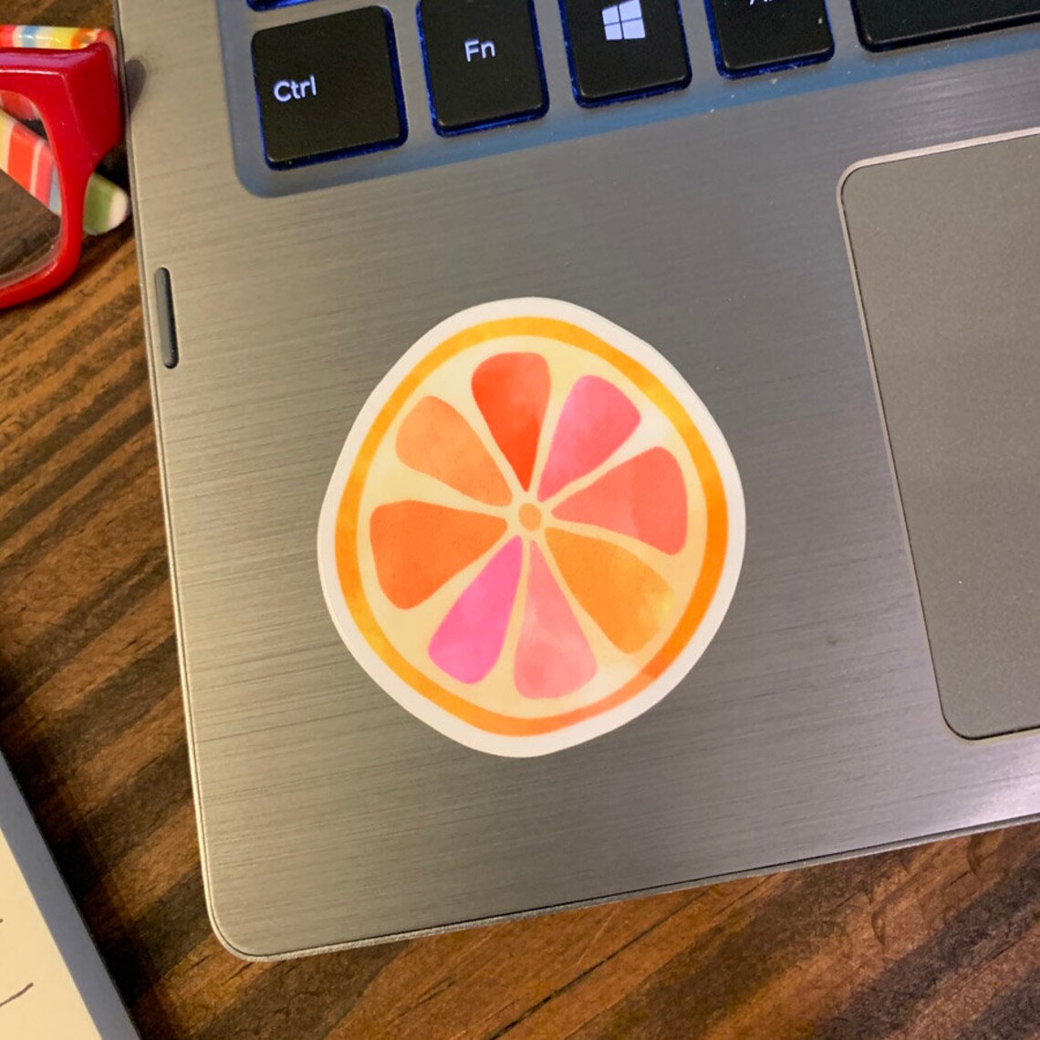 Orange Slice Sticker - Orange Sticker - Laptop Sticker - Waterproof ...