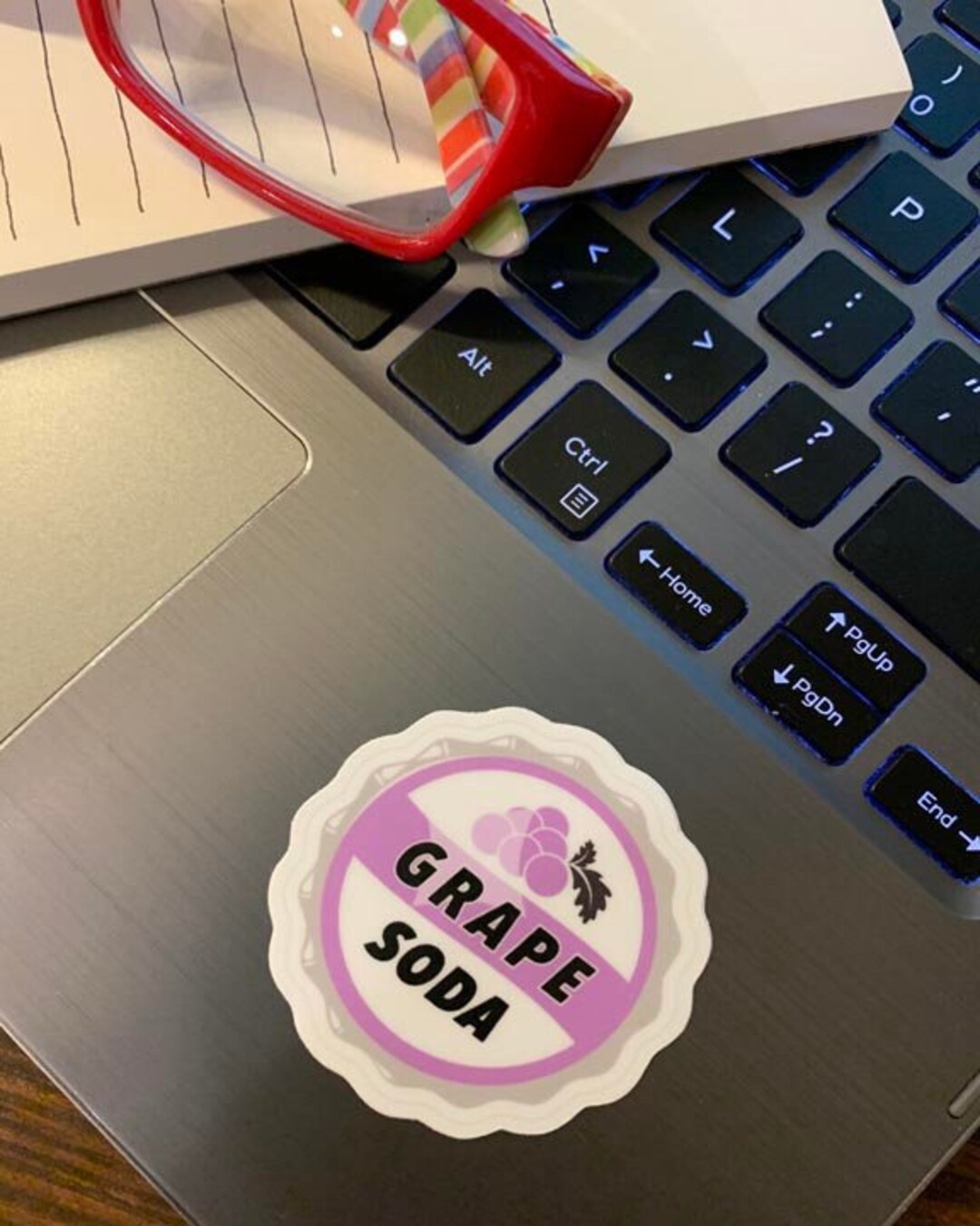 Grape Soda Sticker, Bottle Cap Sticker, Purple Soda Sticker, Waterproof ...