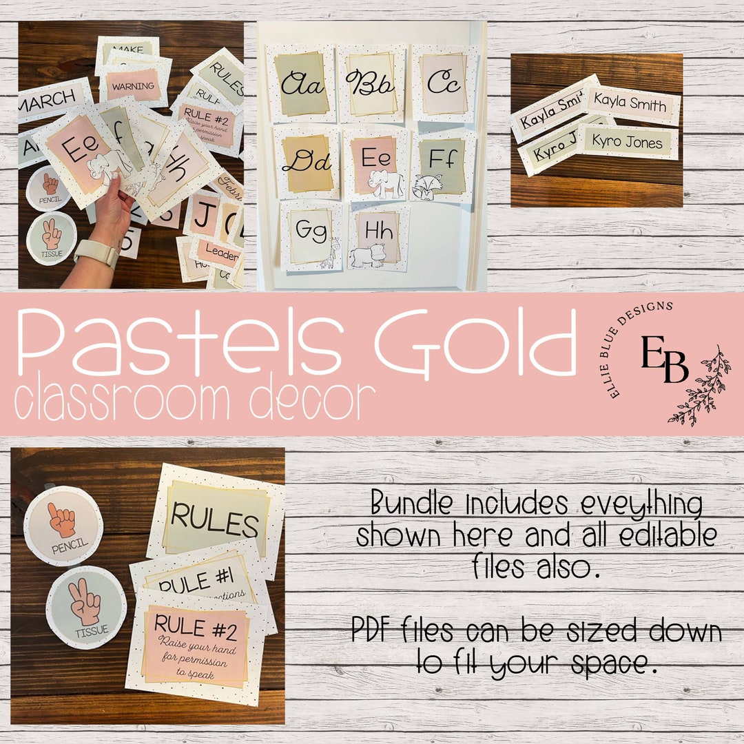 PASTEL Classroom Decor Bundle | Pastel Classroom Theme | Classroom ...