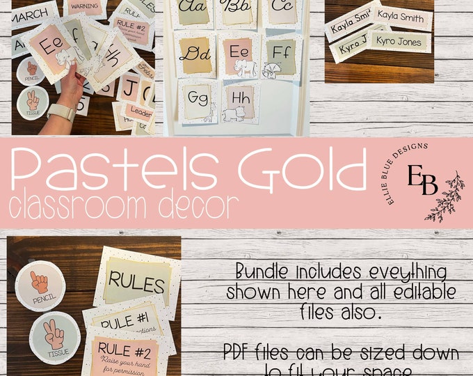 Pastel Dreams Decor Bundle | Editable | Theme | Rainbow Cloud ...