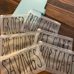 Cash Envelopes, Planner Envelopes, Budget Envelope System, Plastic ...