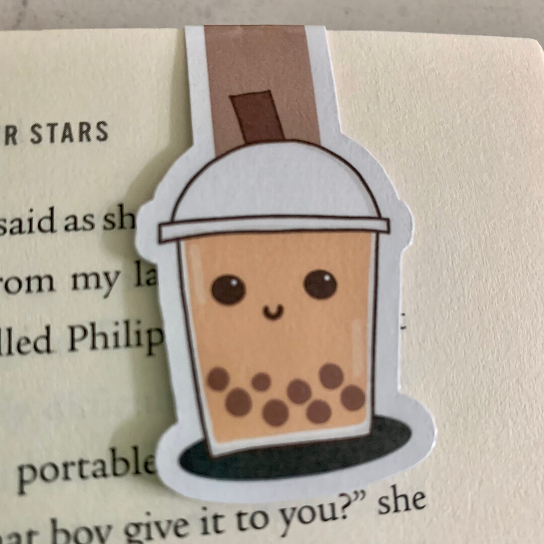 Boba Tea Bookmark, Magnetic Bookmark, Planner Reading Accessory ...