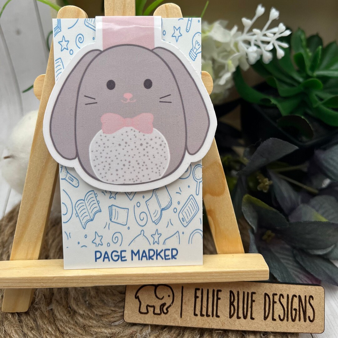Squishmallow Bunny Bookmark, Magnetic Bookmark, Planner Reading ...