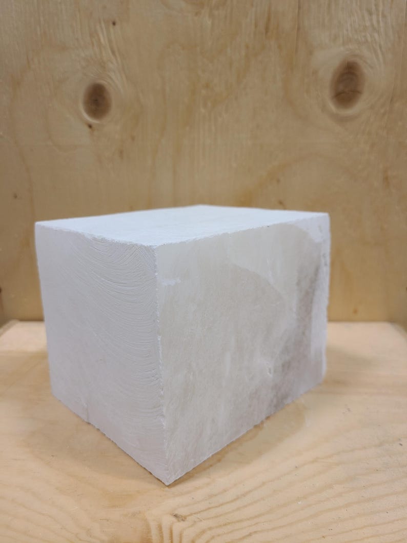 Spanish Alabaster Carving Block – Translucent Sculpting Stone, 5x4x4 In ...