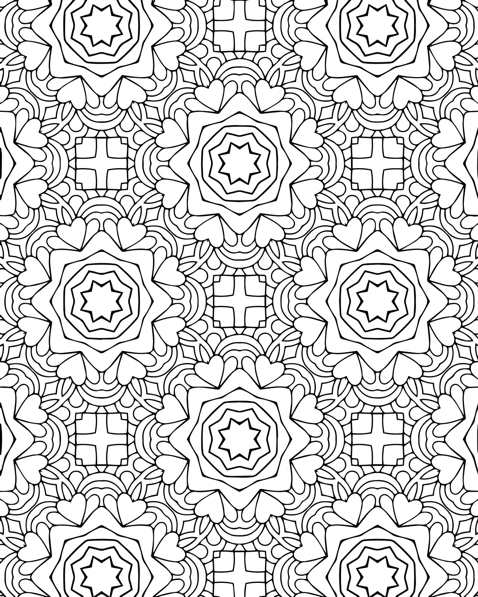 5x Adult Rectangle Coloring Pages - QTY 5 - Ready for Immediate ...
