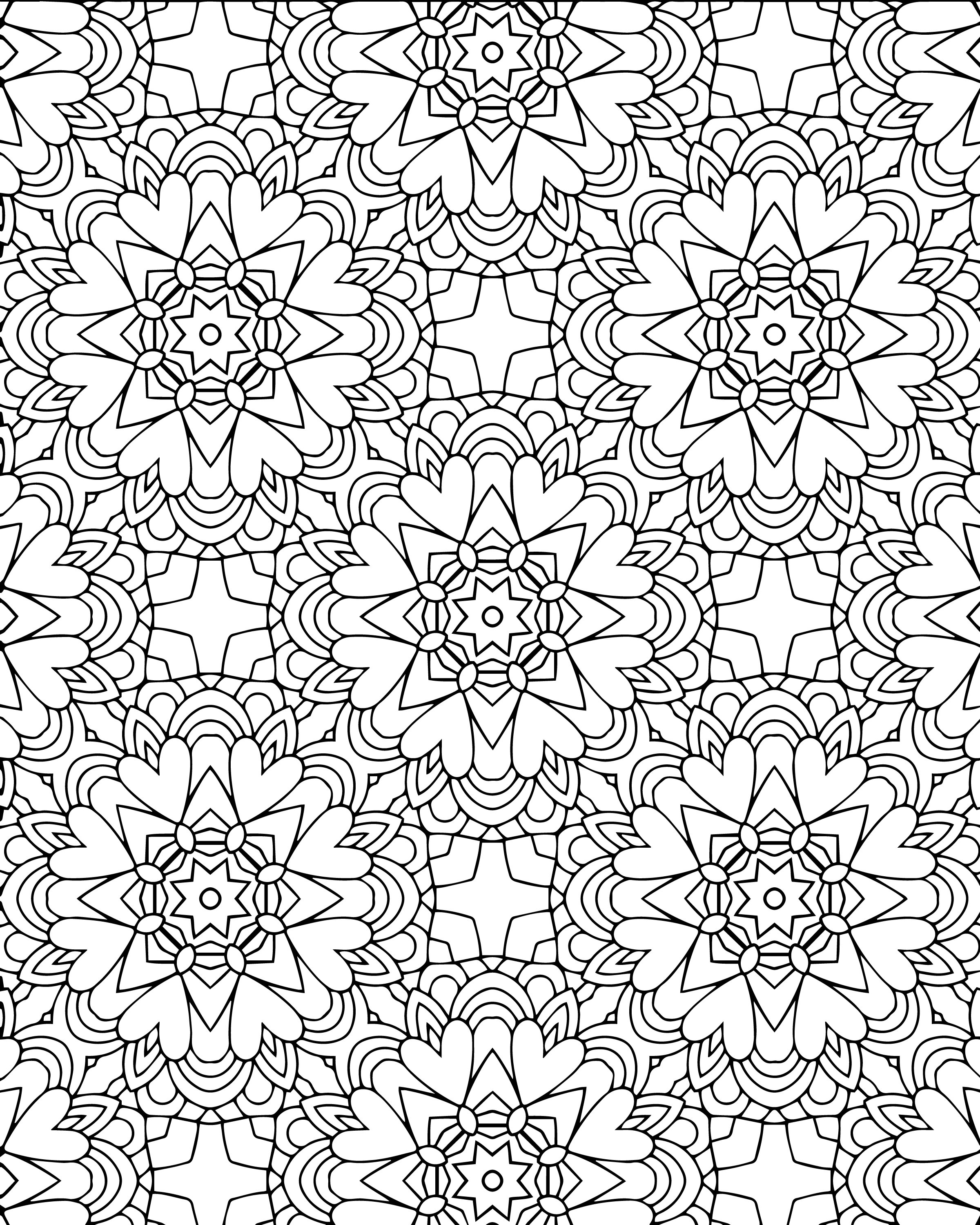 5x Adult Rectangle Coloring Pages - QTY 5 - Ready for Immediate ...