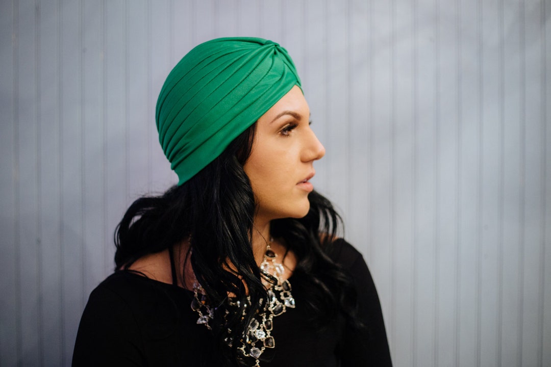 Green Turban,full Headband Turban,african Headwrap, Bollywood Hat ...