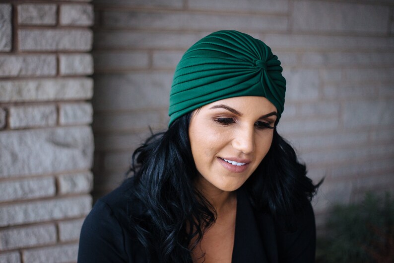 Dark Green Turban: Fashion Headwrap, Modern Hijab - Etsy