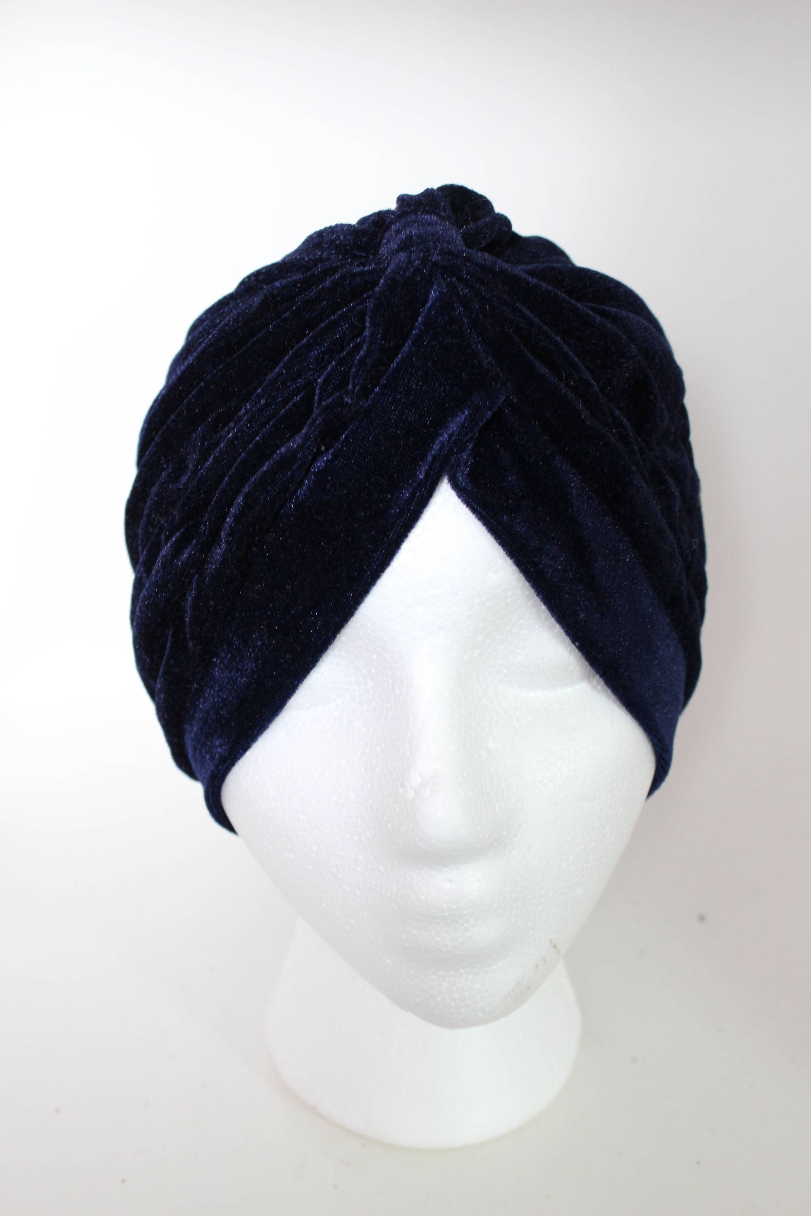 Women's Turban Blue Velvet Turban Glamorous Turban Great | Etsy