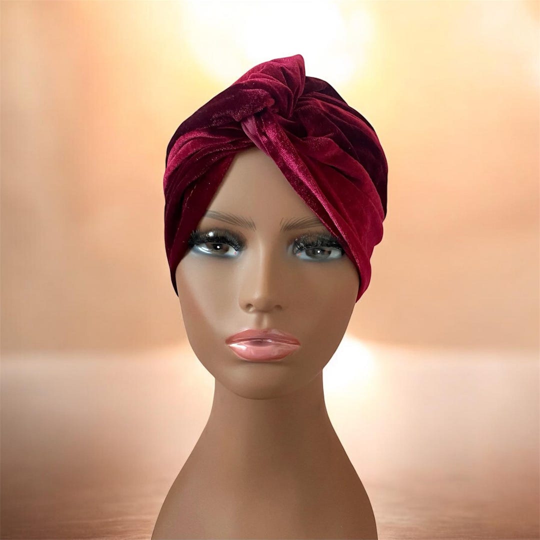 Red Velvet Turban Cap: Chemo Alopecia Headwrap - Etsy