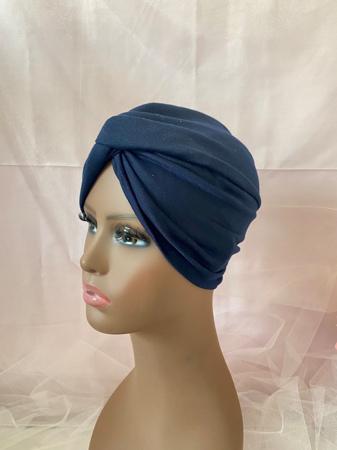 Turban Navy Blue Cotton Blue Turban Blue Turban Headband - Etsy
