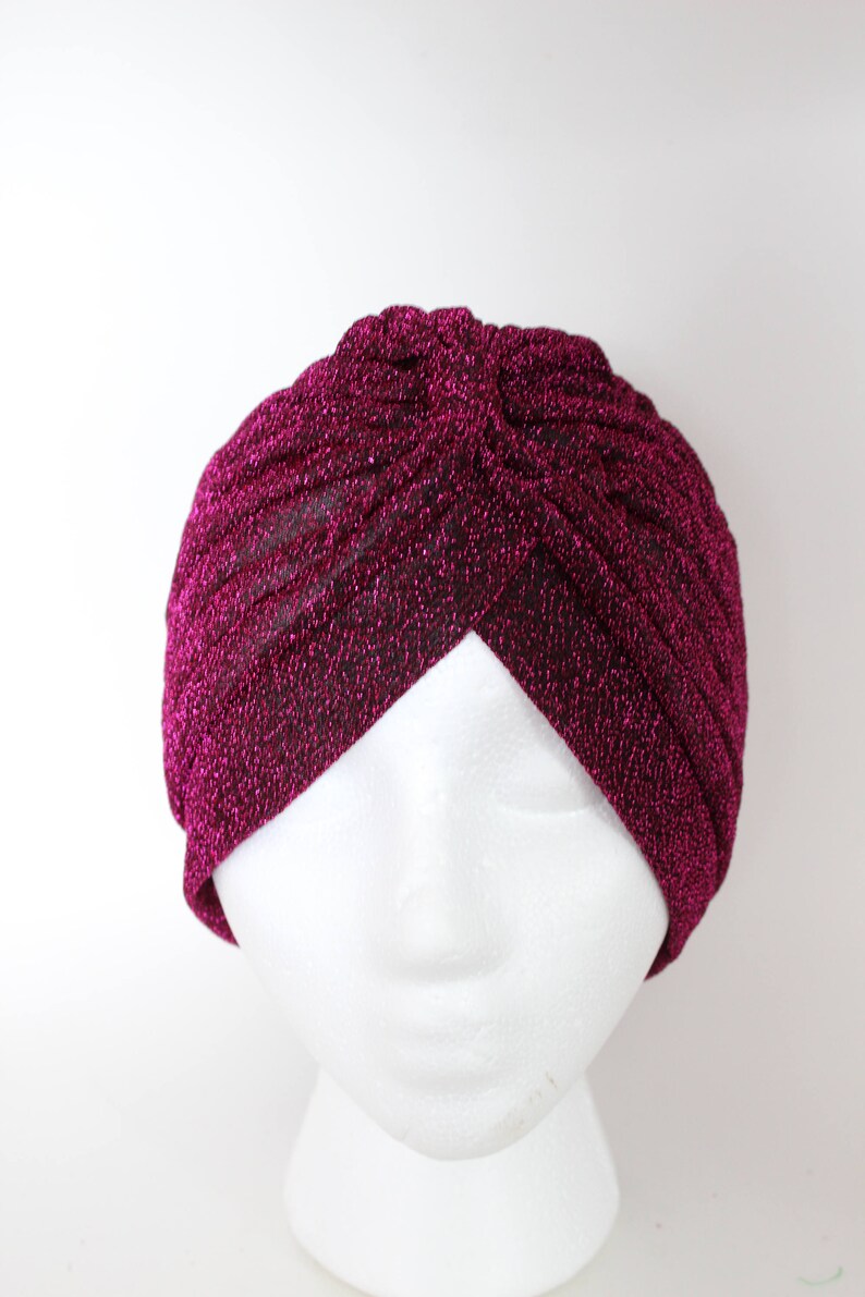 Turban Pink Turban Sparkly Turban Halloween Turban | Etsy