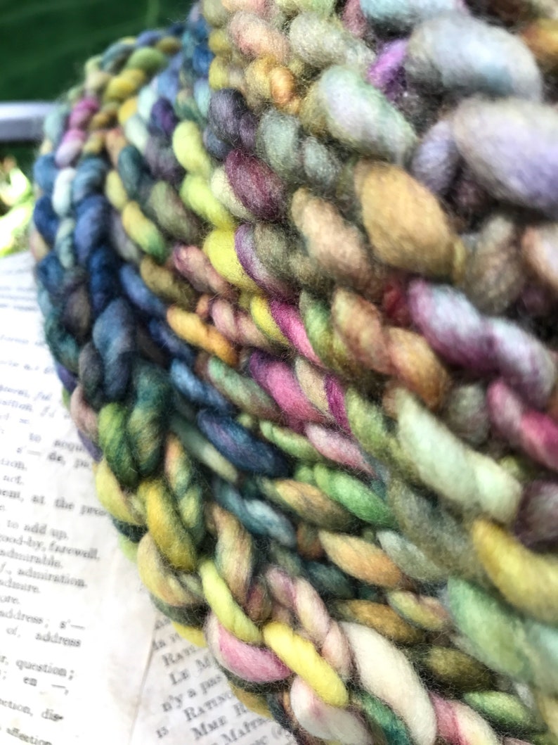 Autumn Rainbow Scarf Custom Double Loop Scarf Chunky Knit | Etsy