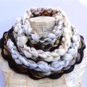 Snowy Owl Scarf Long Chunky Knit Ultra Luxe Merino Silk Autumn Winter ...