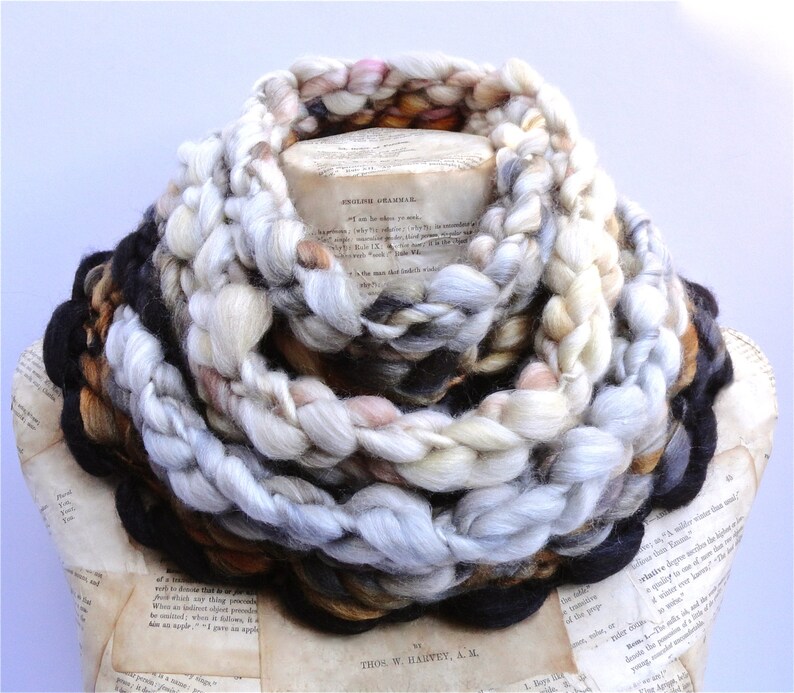 Snowy Owl Scarf Long Chunky Knit Ultra Luxe Merino Silk Autumn - Etsy