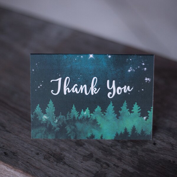 Starry Night Thank You Cards - Etsy