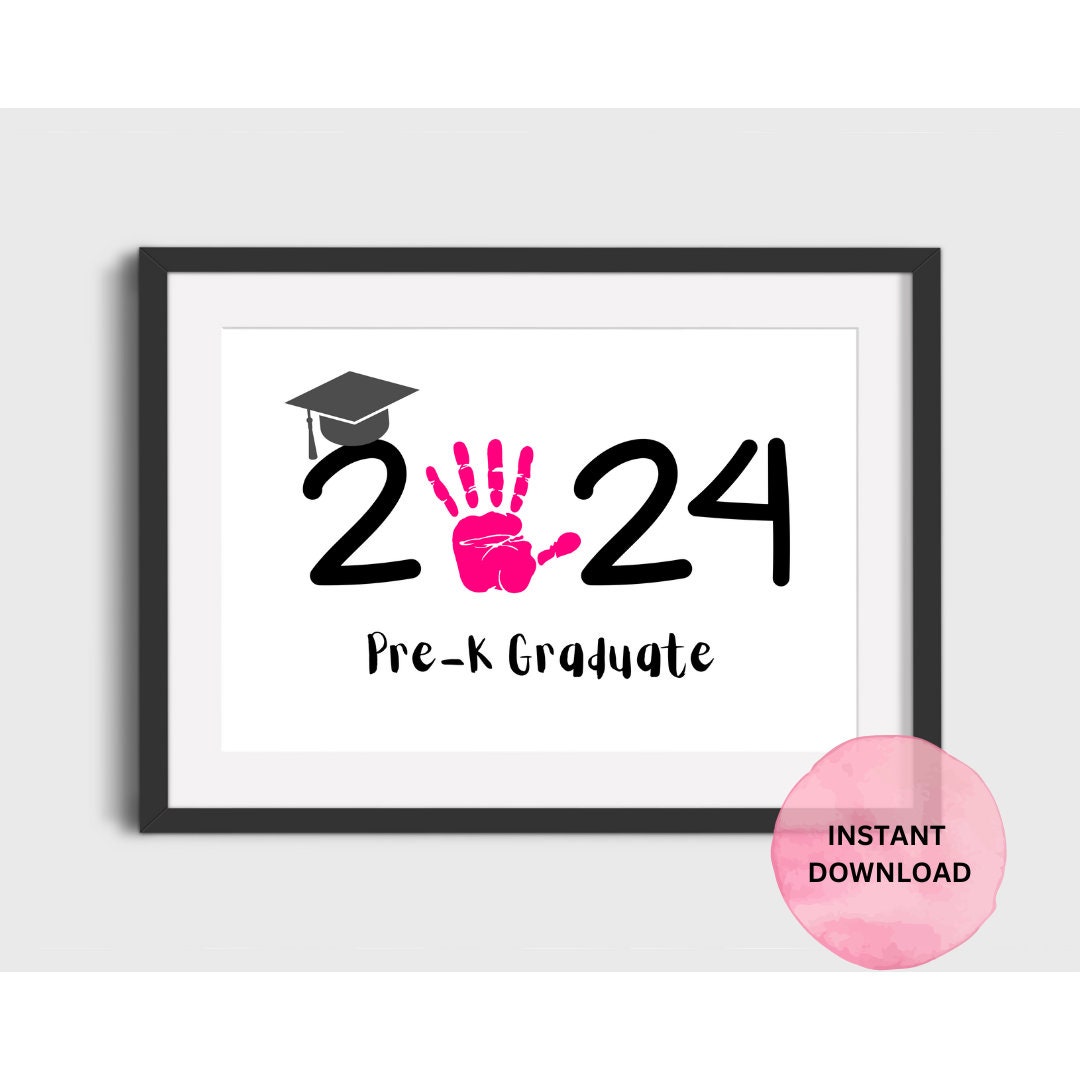 Pre-k Graduate 2024 DIY Handprint, Pre-k Graduation, Kids Craft Project ...
