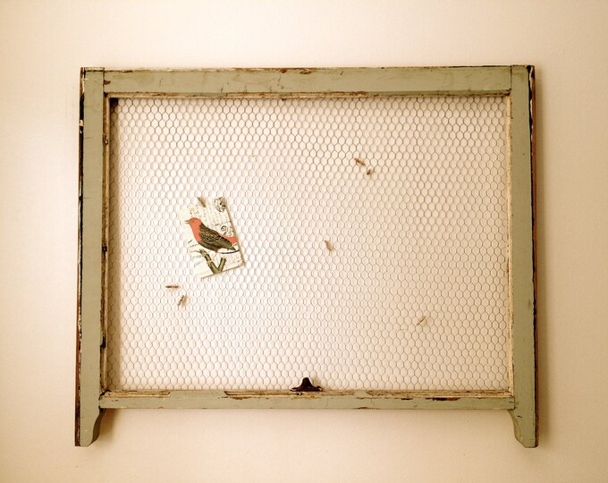 Sky Blue Window Frame With Chicken Wire and Sparkly - Etsy