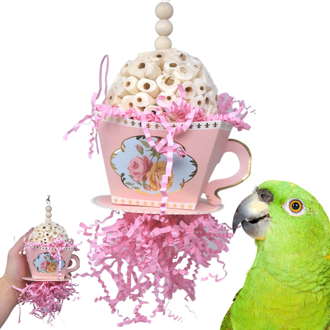 Bonka Bird Toys Sola Teacup Small Medium Natural Chew Bird Toy - Etsy