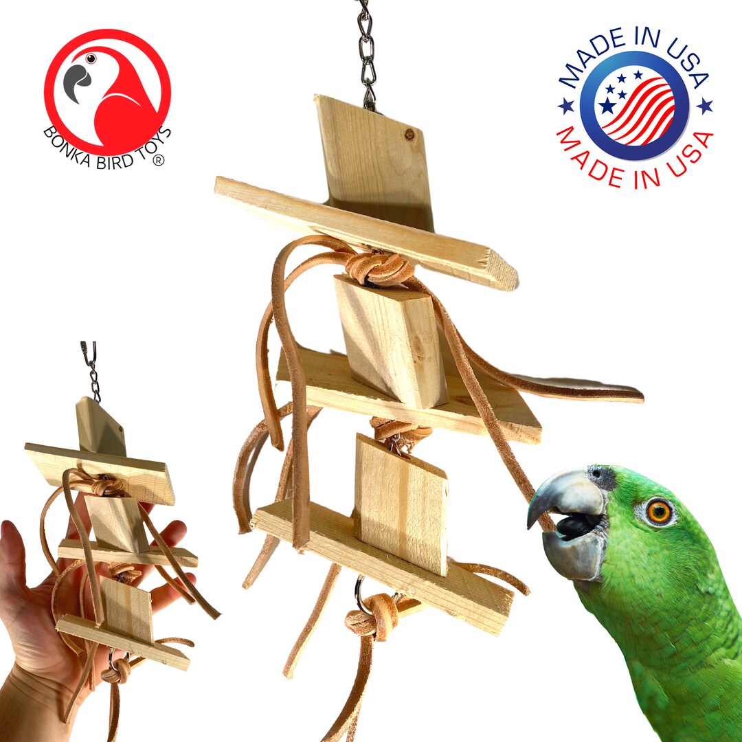 Bonka Bird Toys 3897 Natural Wood Stepper Small Medium Bird Toy - Etsy