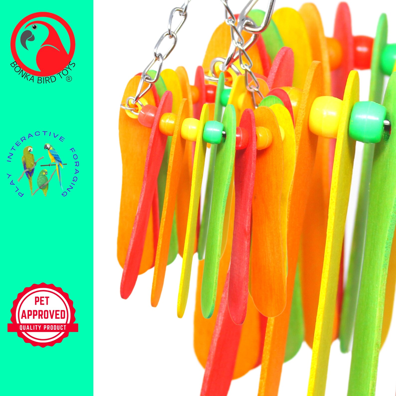 Bonka Bird Toys 1401 Spoon Circle Colorful Chew Parrotlet Beak - Etsy