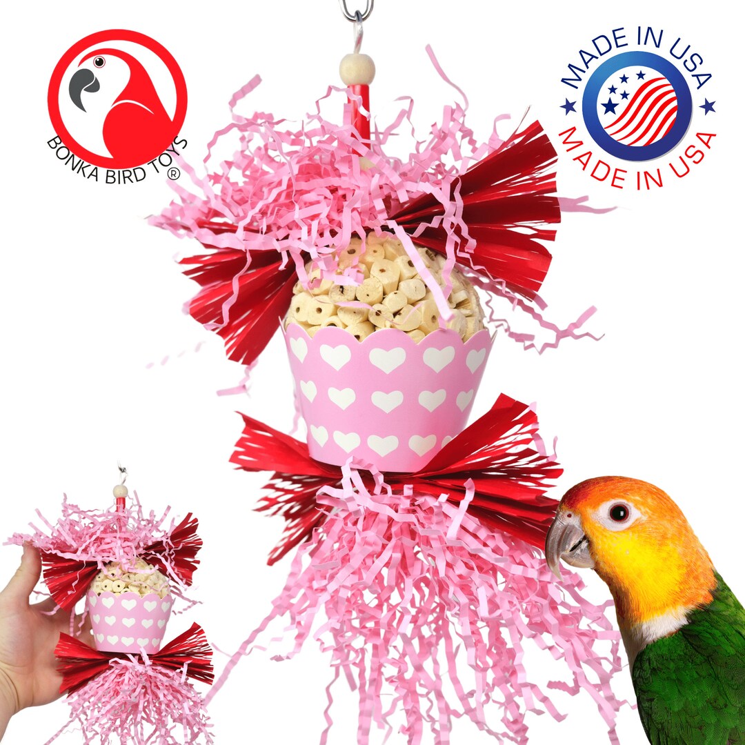 Bonka Bird Toys 1000 Sola Love Parrot Valentine Chew Forage Cage Toy - Etsy