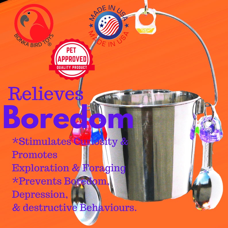 1054 Big Fun Bucket Bird Toy - Etsy