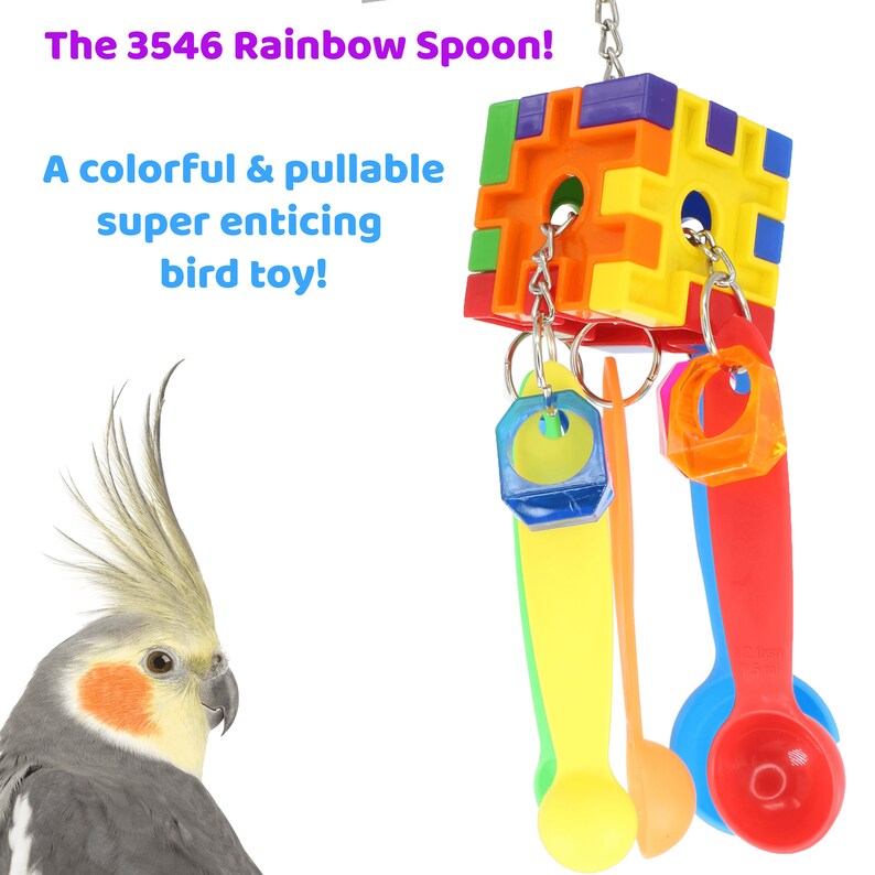 3546 Rainbow Cube Bonka Bird Toys Pullable Plastic Metal Chain - Etsy