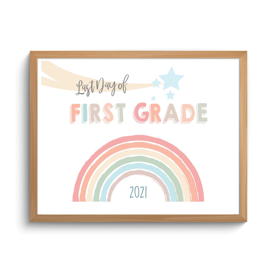INSTANT DOWNLOAD - Kids School Sign - Last Day First Grade - 1st Grade ...