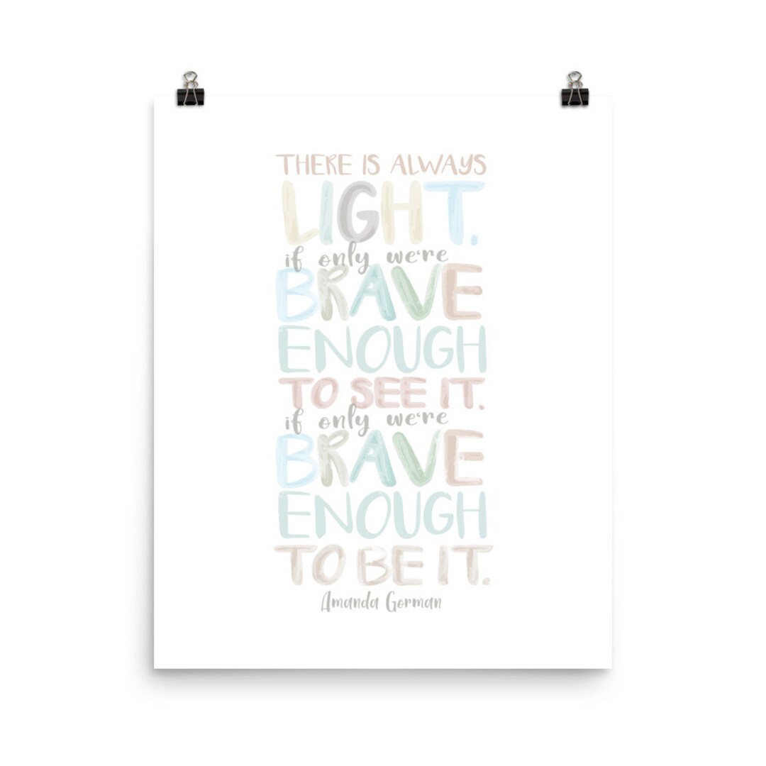 Amanda Gorman Poem "the Hill We Climb" 8x10 or 16x20 Matte Art Print ...